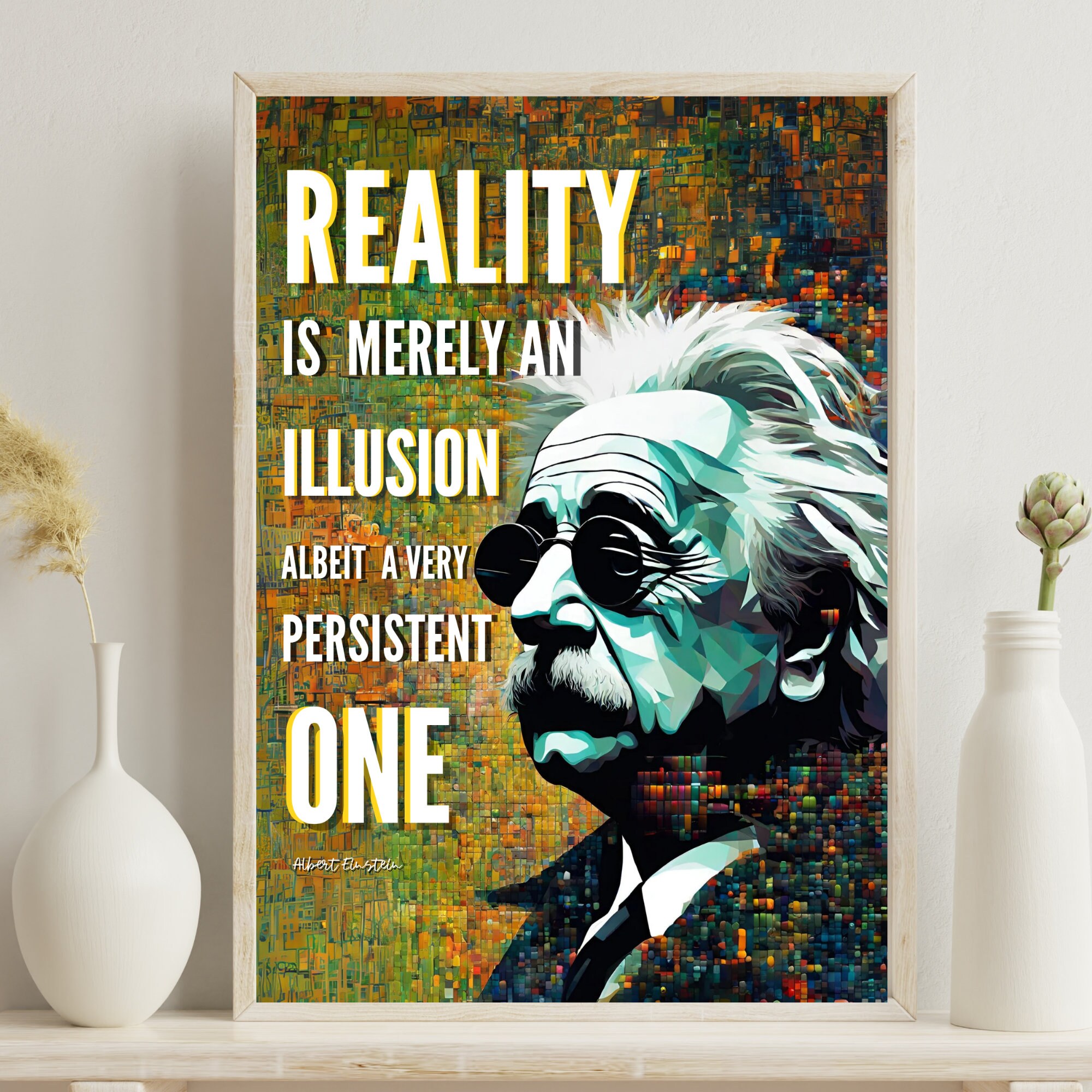 Albert Einstein Quote Poster, Einstein Large Poster, Einstein Quotes ...