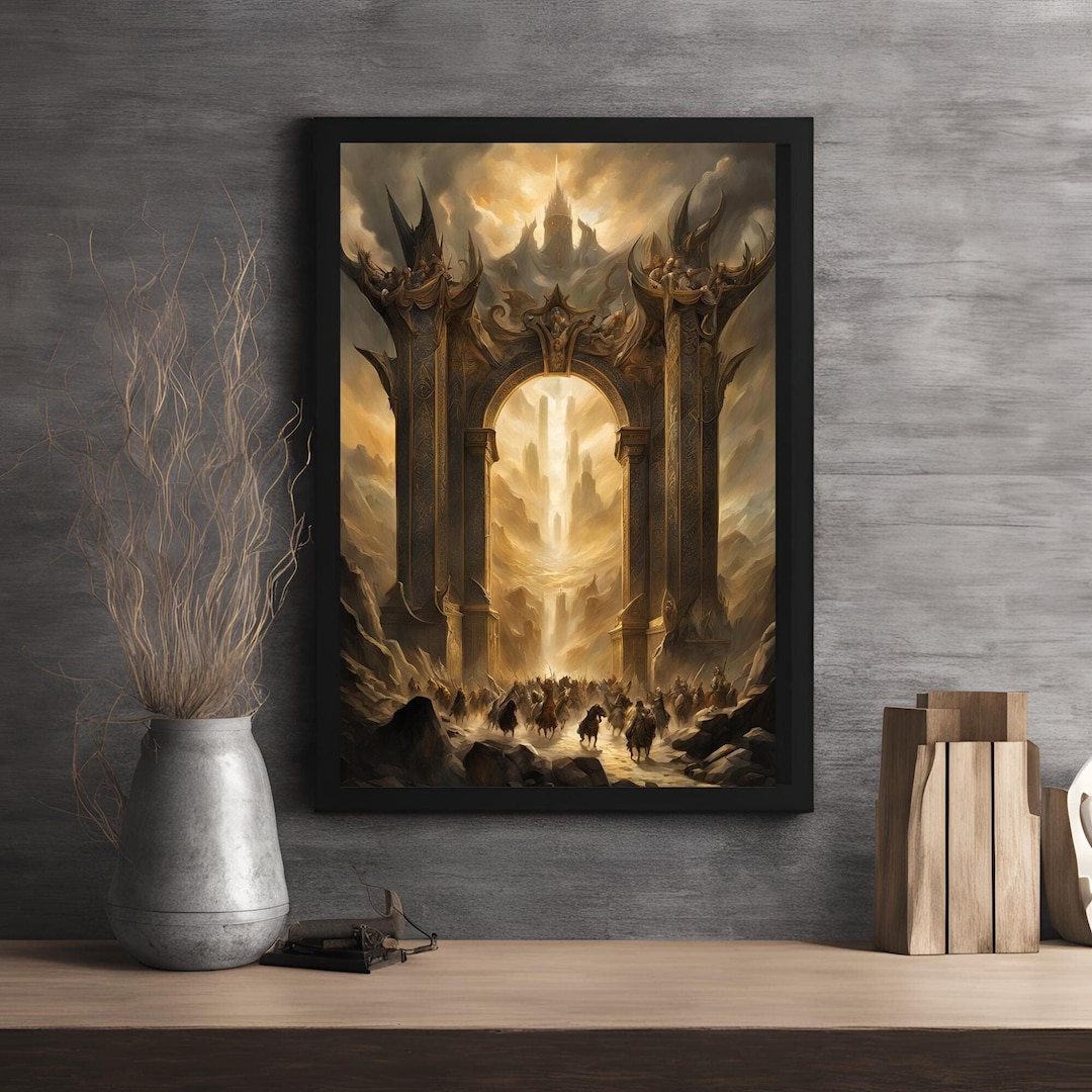 Gates of Valhalla Digital Poster: Viking Norse Mythology Art (digital ...