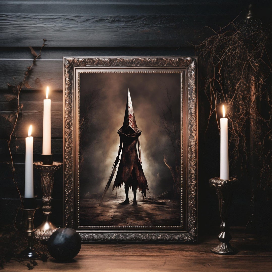 Pyramid Head Wall Art, Silent Hill Wall Art, Gaming Poster, Dark ...