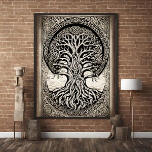 Norse Mythology Viking Symbols Poster Set, Viking Decor, Valknut Symbol ...
