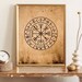 The Viking Compass 2 Piece Poster Vegvisir Norse Mythology Digital ...