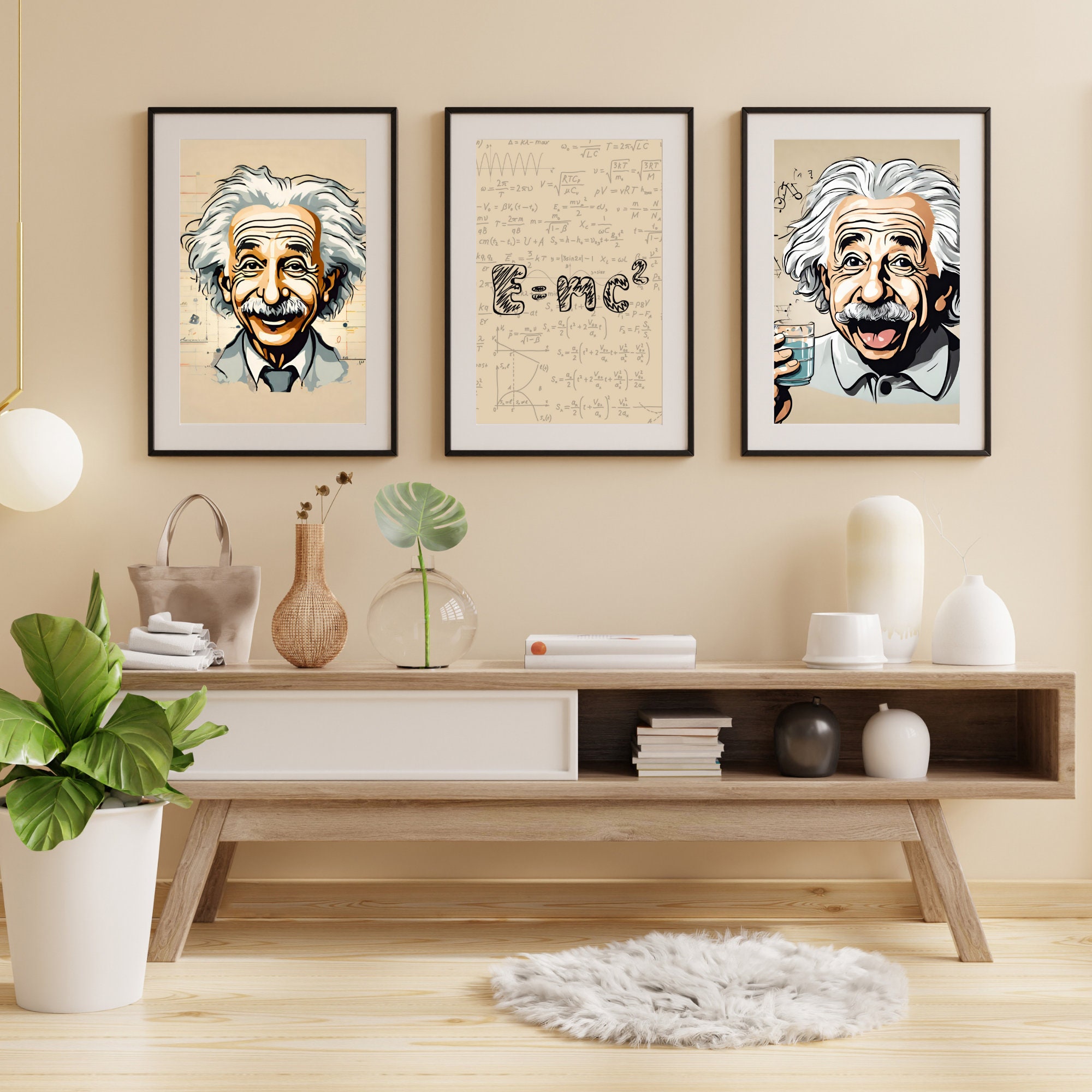 Einstein Poster Set Physics Classroom Decor, Teacher Gift Idea ...