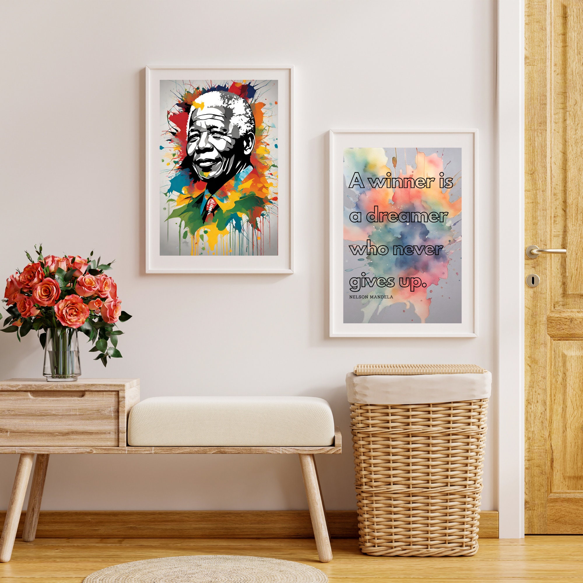 Nelson Mandela Quote Digital Poster, Nelson Mandela Art, Nelson Mandela ...