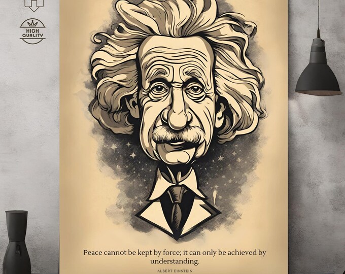 Albert Einstein Quote Print, Technology Surpassing Interaction Poster ...
