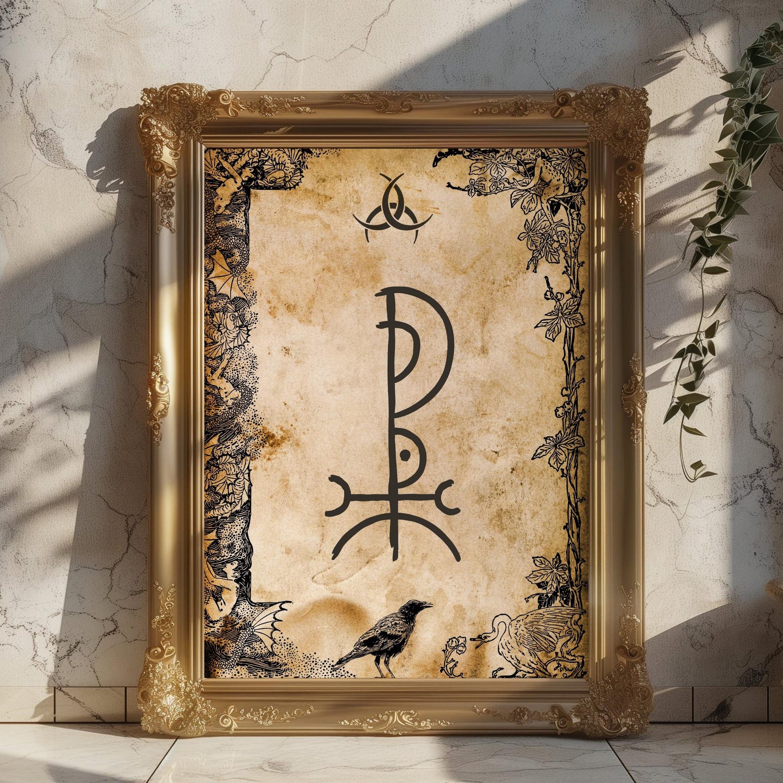 Viking Protection Sigils Digital Poster, Pagan Sigil Art, Sacred Norse ...