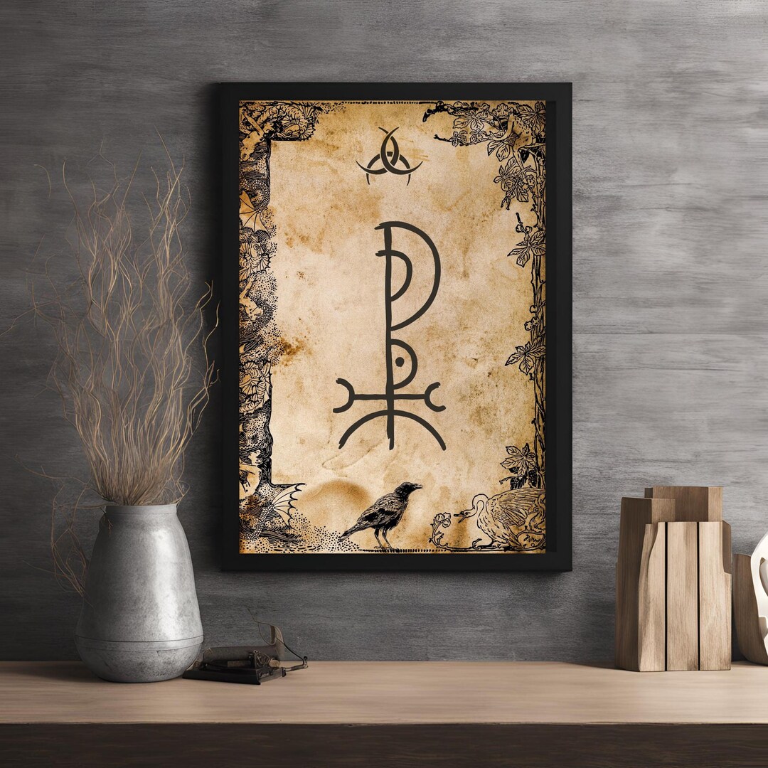 Viking Protection Sigils Digital Poster, Pagan Sigil Art, Sacred Norse ...