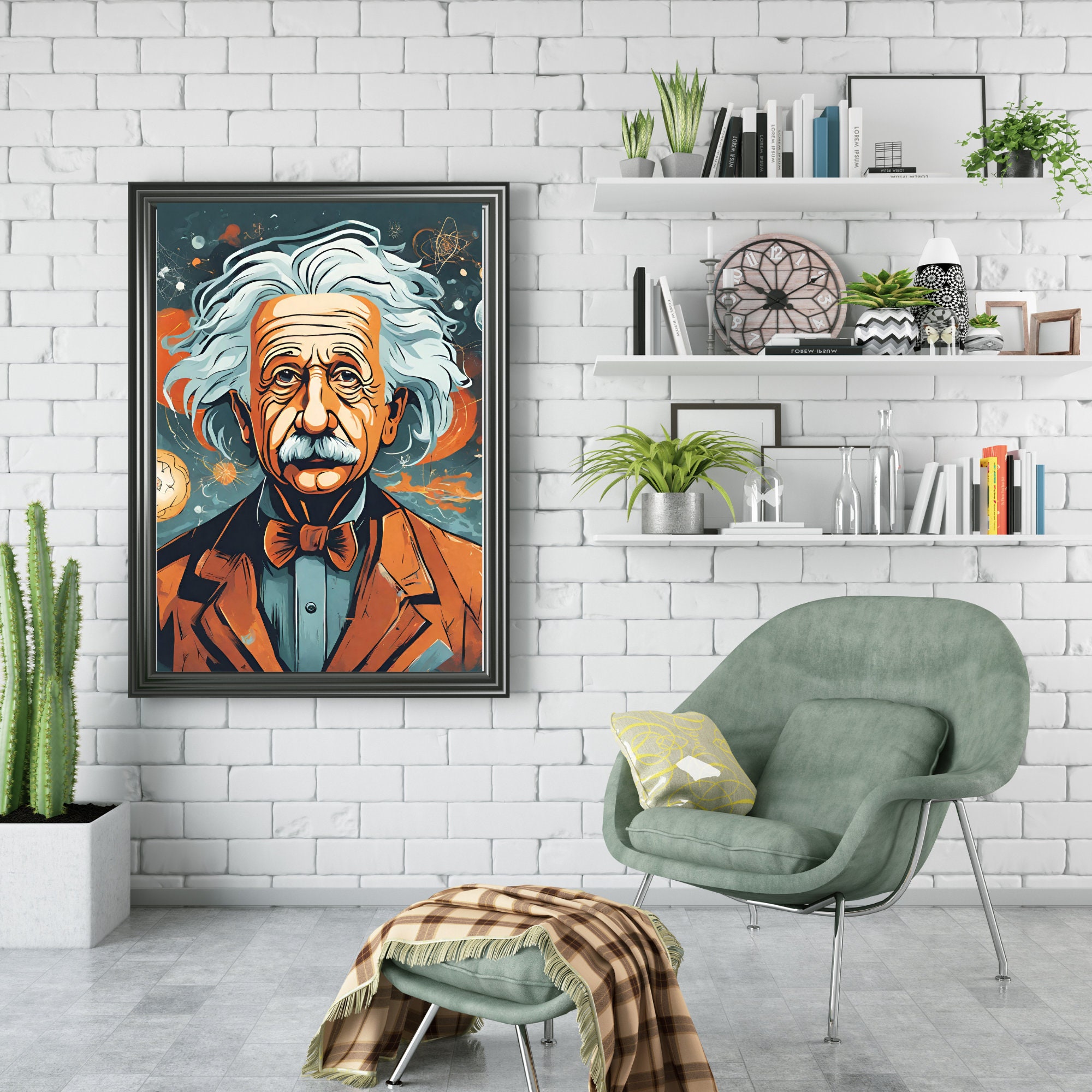 Albert Einstein Printable Art,einstein Poster, Einstein Figure ...