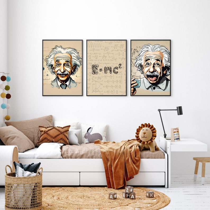 Einstein Poster Set Physics Classroom Decor, Teacher Gift Idea ...