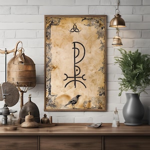 Viking Protection Sigils Digital Poster, Pagan Sigil Art, Sacred Norse ...