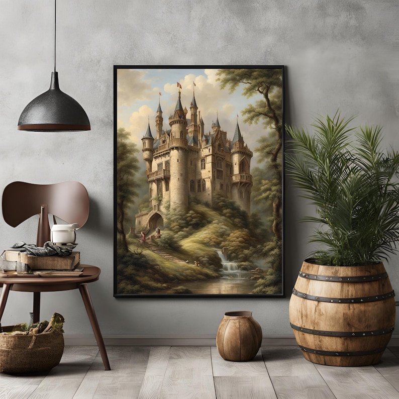 Victorian Castle Art Print, Gothic Fantasy Decor (digital Download) - Etsy