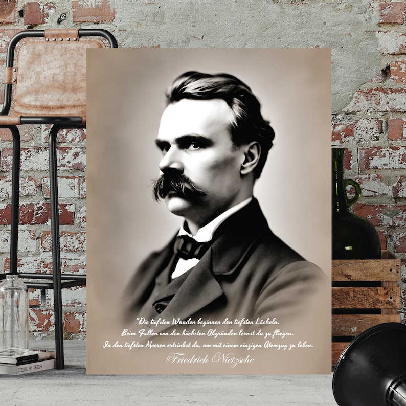 Nietzsche Quote Digital Poster, Friedrich Nietzsche Wall Art ...