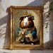 Victorian Guinea Pig Digital Poster, Guinea Pig Wall Art, Regal Animal ...