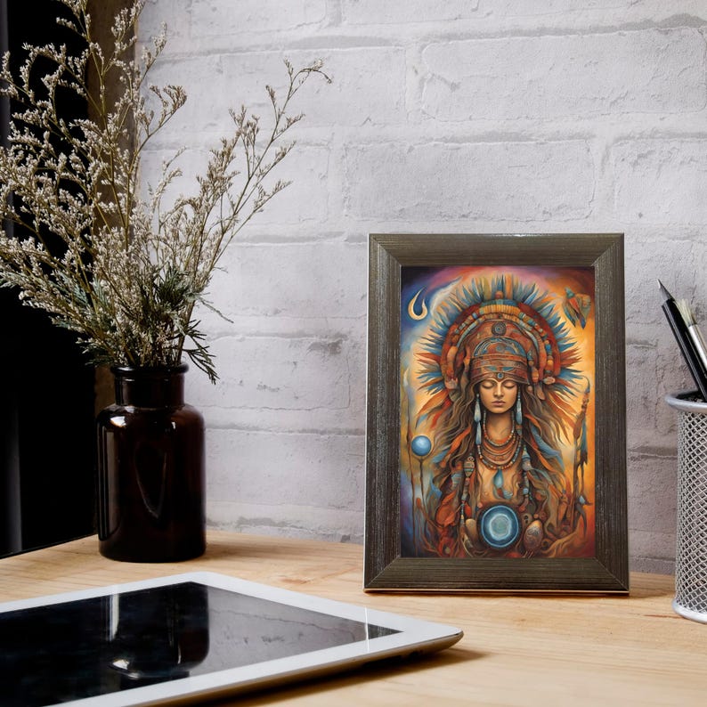 SHAMAN Poster, Ayahuasca Ritual Art, Printed Poster of Spiritual Jungle ...