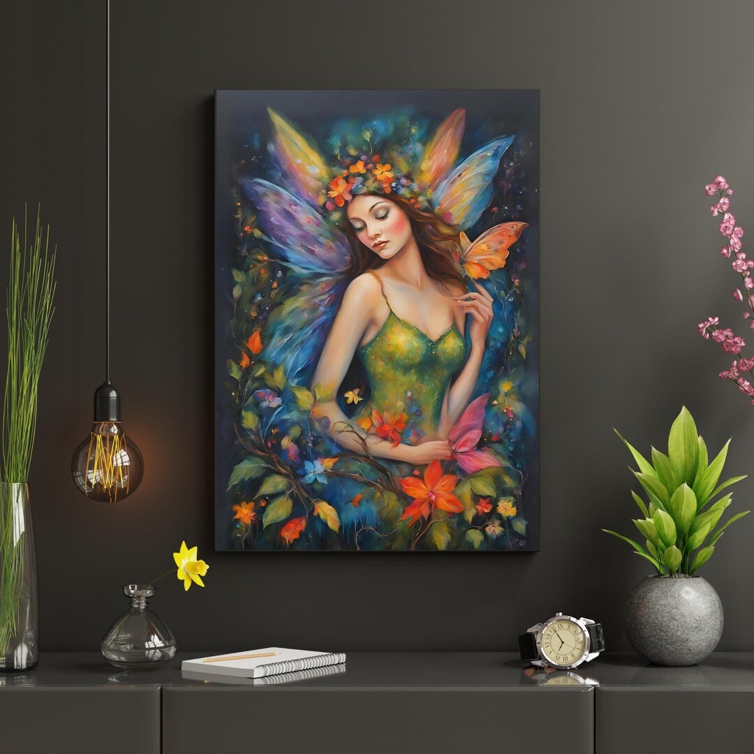 Nymph Digital Poster, Faerie Magical Forest Art, Fairy Poster ...
