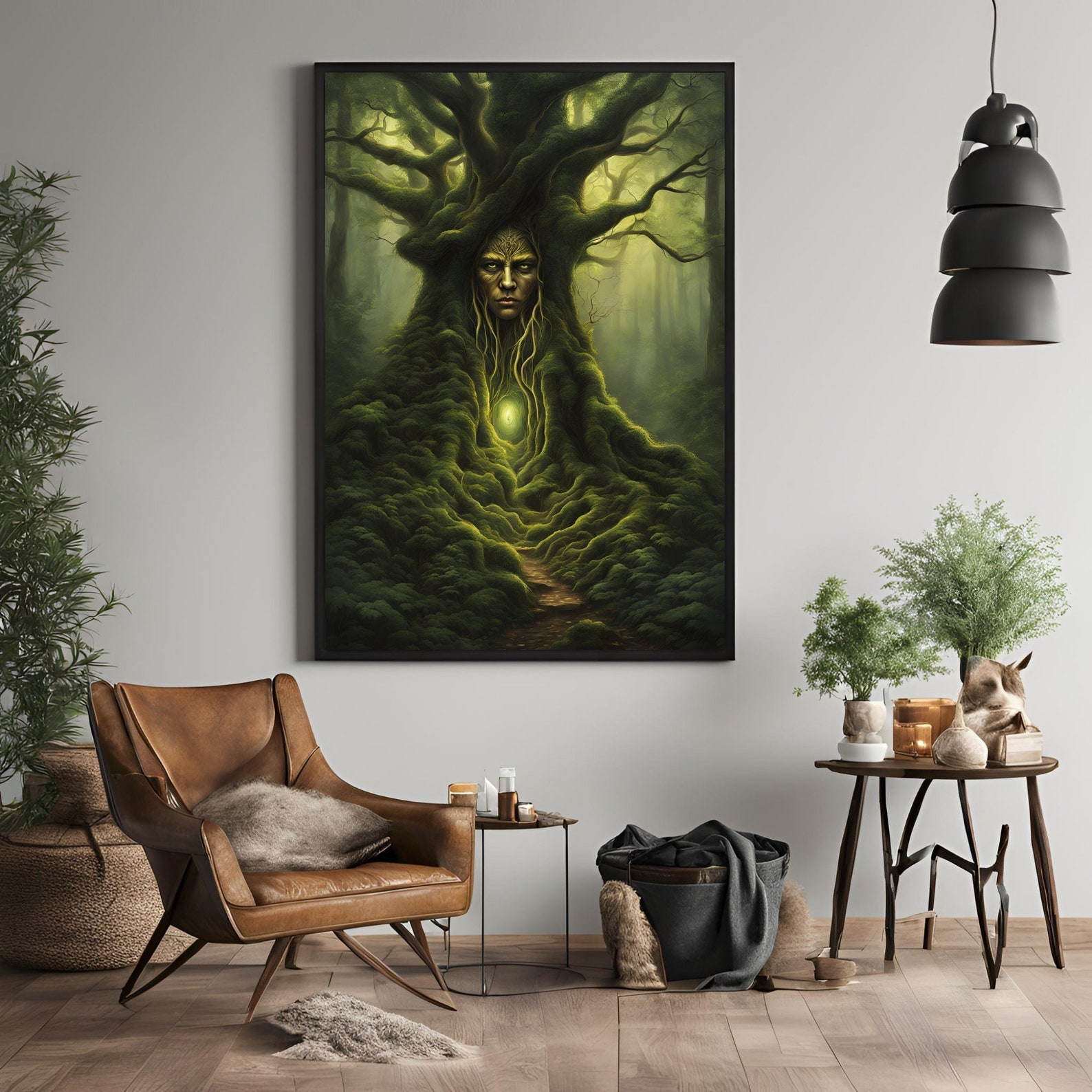 Mystical Tree Goddess Poster: Forest Witch Art (digital Download) - Etsy