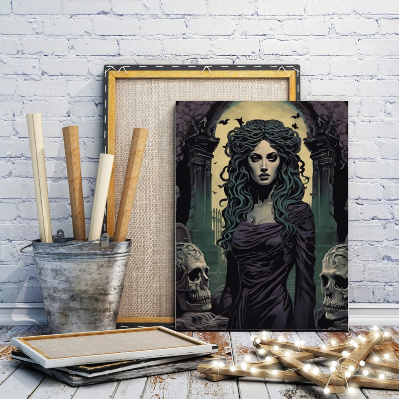 Gothic MEDUSA Digital Download Poster Dark Academia Art Dark Wall Decor ...