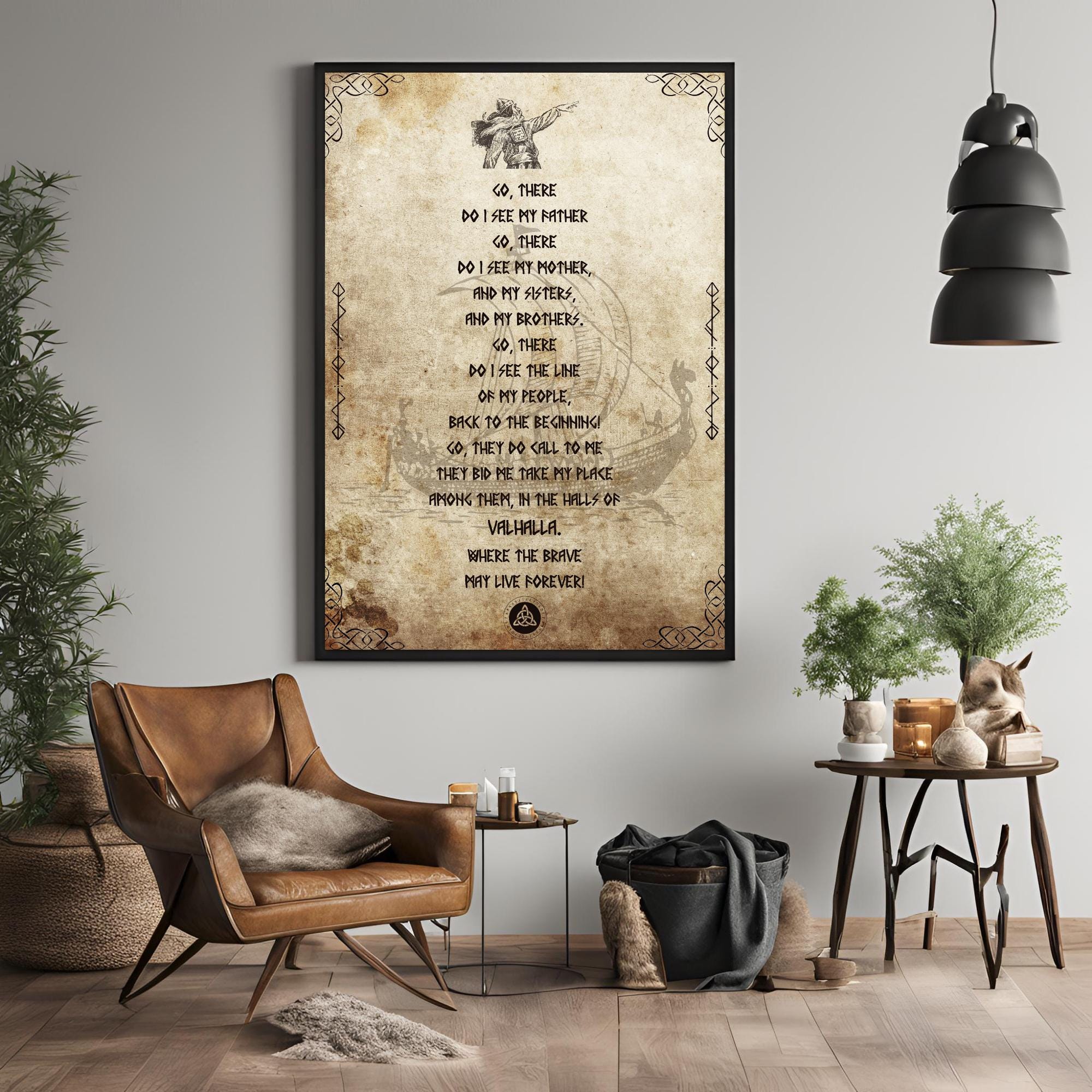 Viking Code Wall Art, Norse Warrior Poster, Viking Prayer Print ...