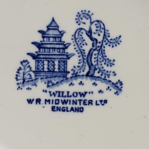 1930s M R Midwinter Blue Willow Saucers - Set of Five - Etsy