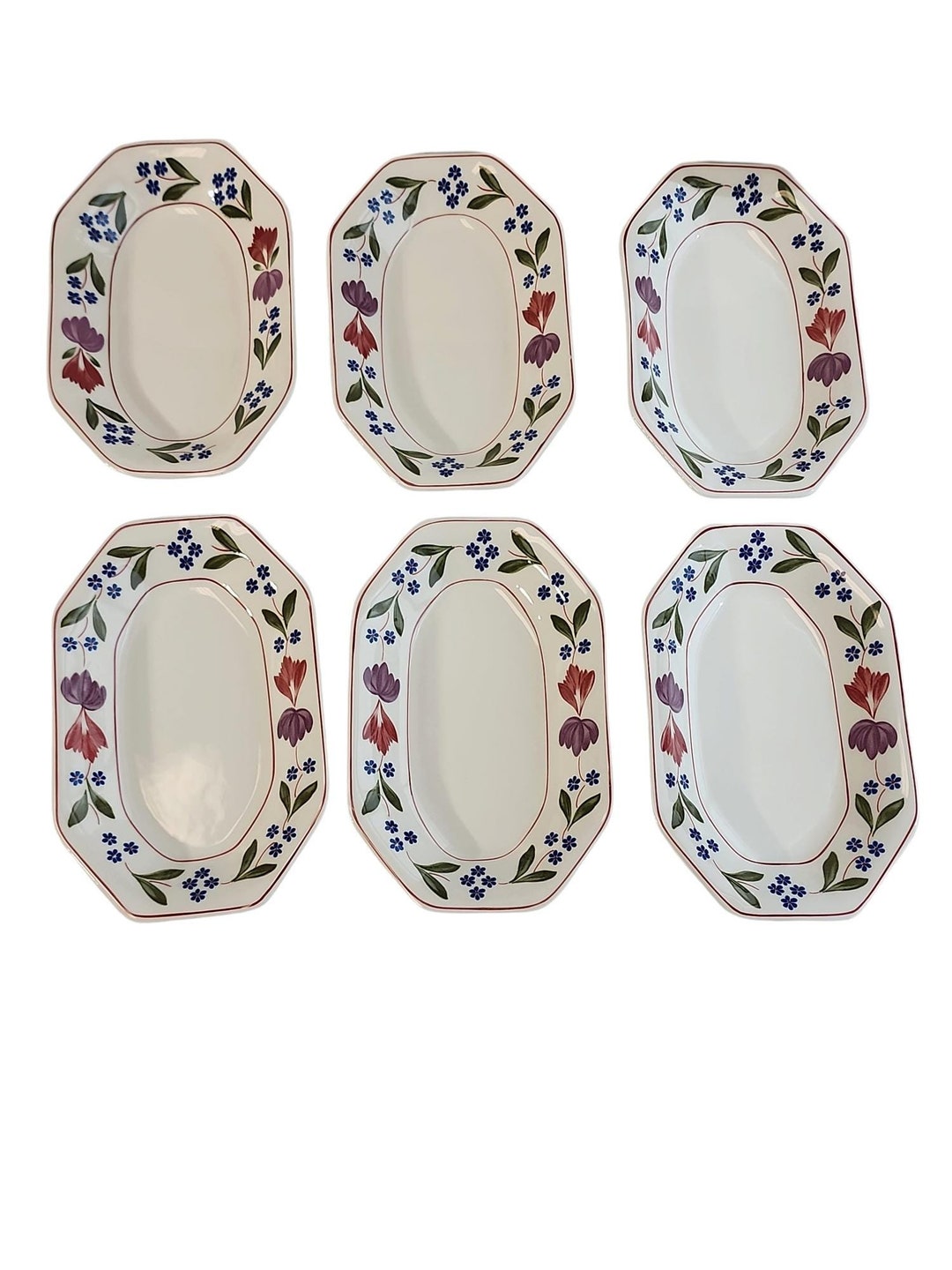 1960s Adams Ironstone Dessert Plates - Set of 6 - Etsy