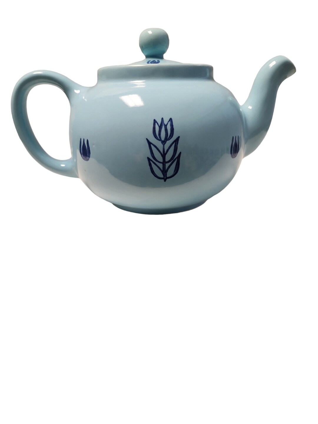1950s Cronin Pottery Blue Tulip Lidded Teapot - Etsy