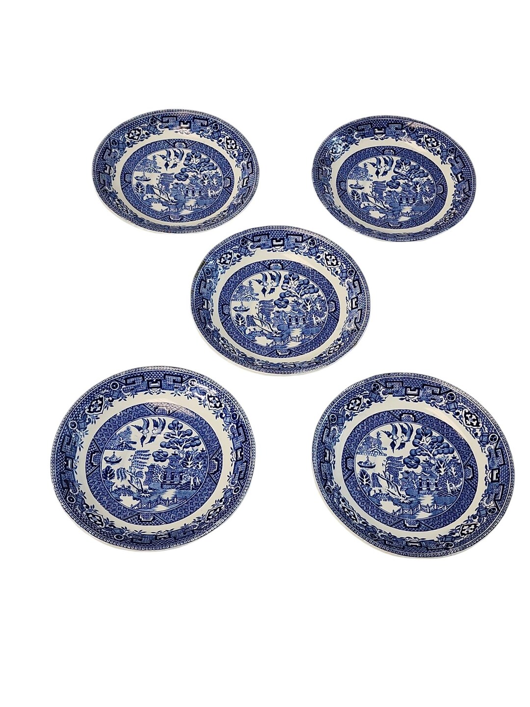 1930s M R Midwinter Blue Willow Saucers - Set of Five - Etsy