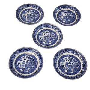 1930s M R Midwinter Blue Willow Saucers - Set of Five - Etsy