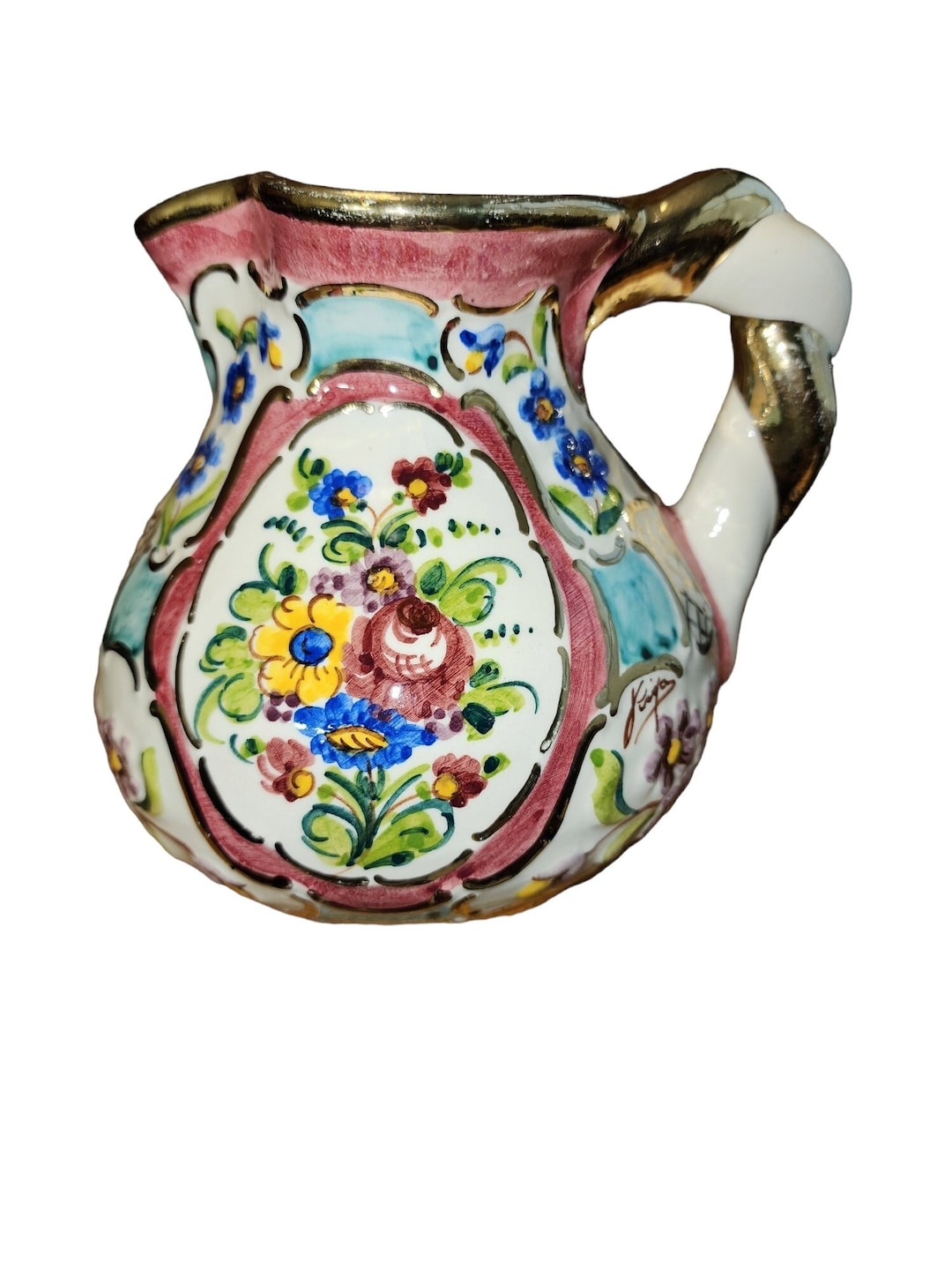 Henri Bequet Quaregnon Belgium Pottery Pitcher - 1940s - Etsy