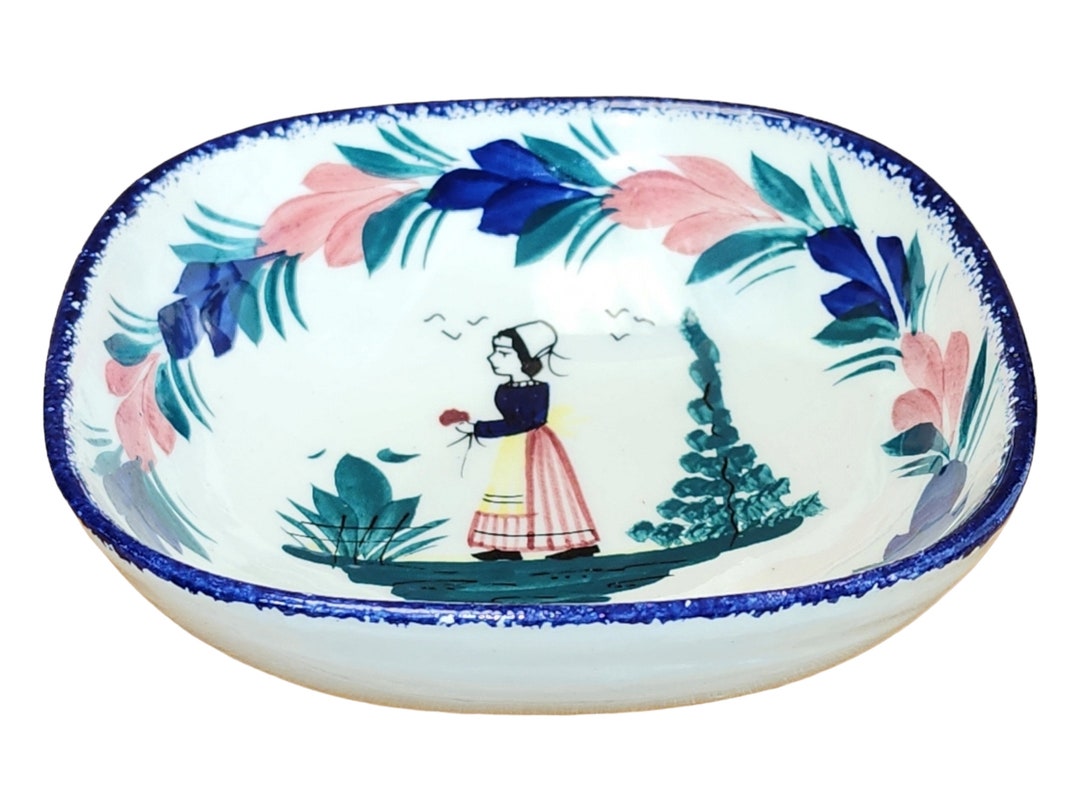HB Quimper France 1960s Square Dish - Etsy