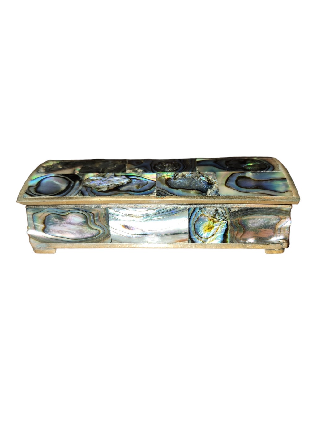 Vintage Mexican Alpaca Silver and Abalone Shell Trinket Box - Etsy