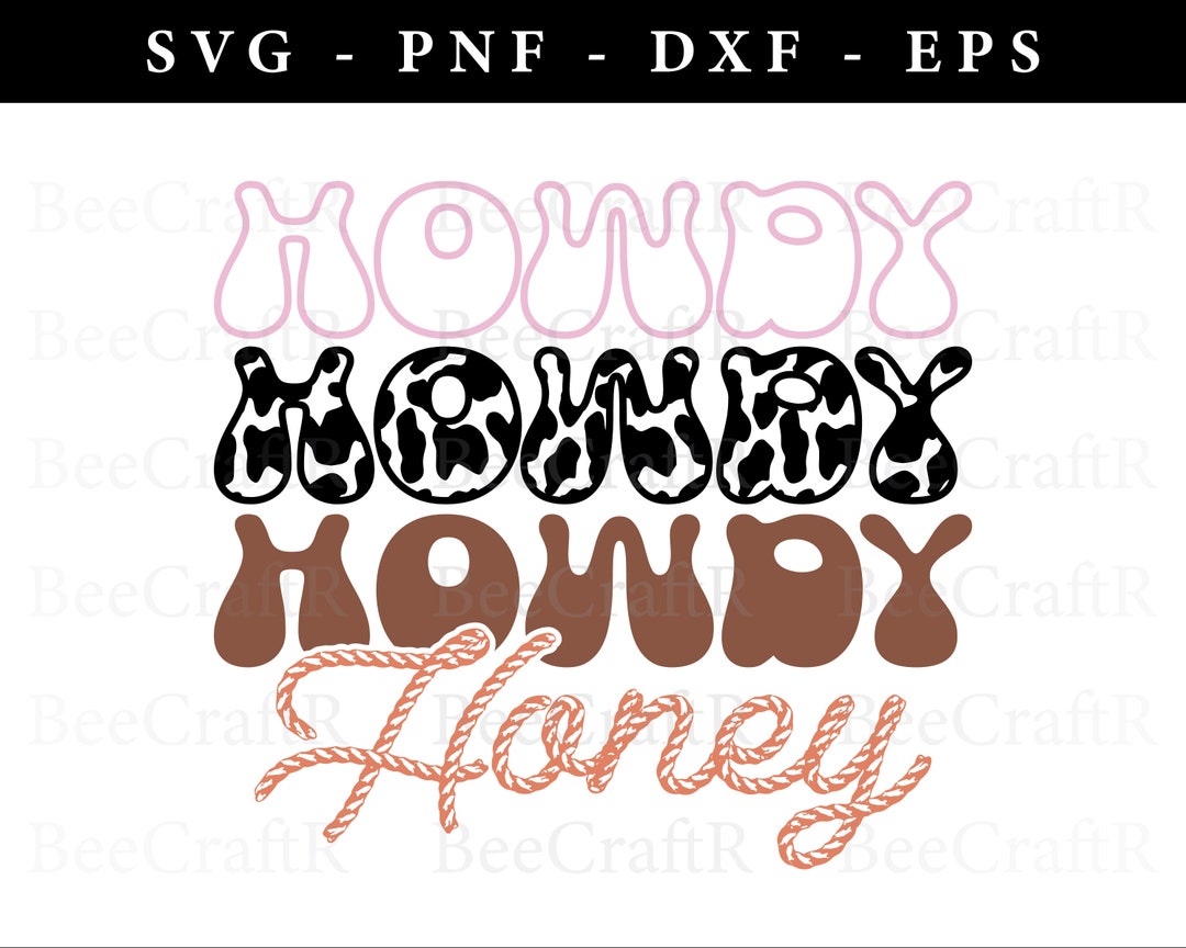 Howdy Honey Svg Retro Western Country Music Svg Howdy Svg - Etsy