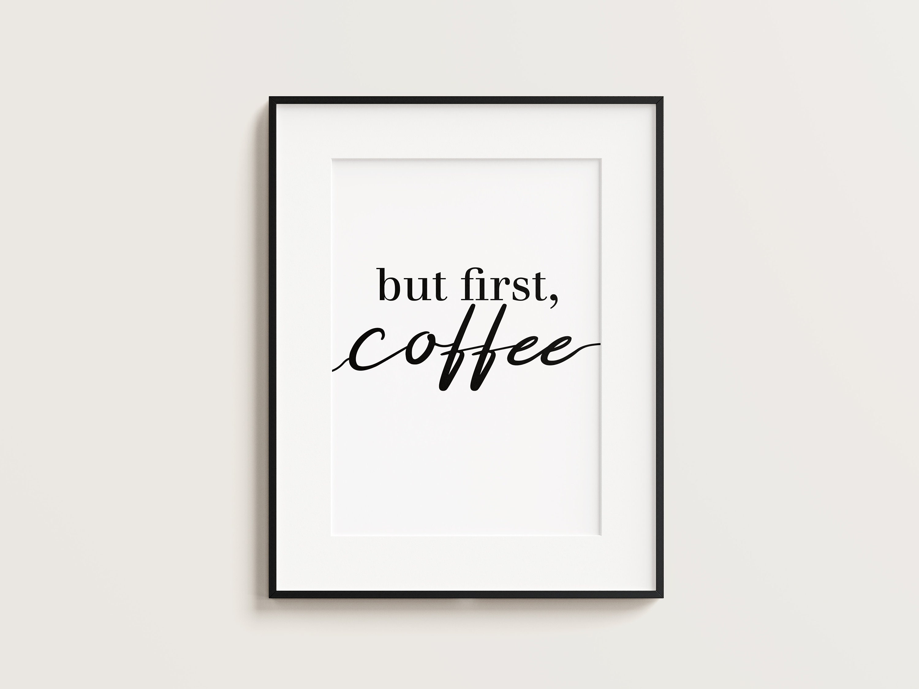 Coffee Quote Print Wall Art Colourful Print Home Decor Minimalist A3