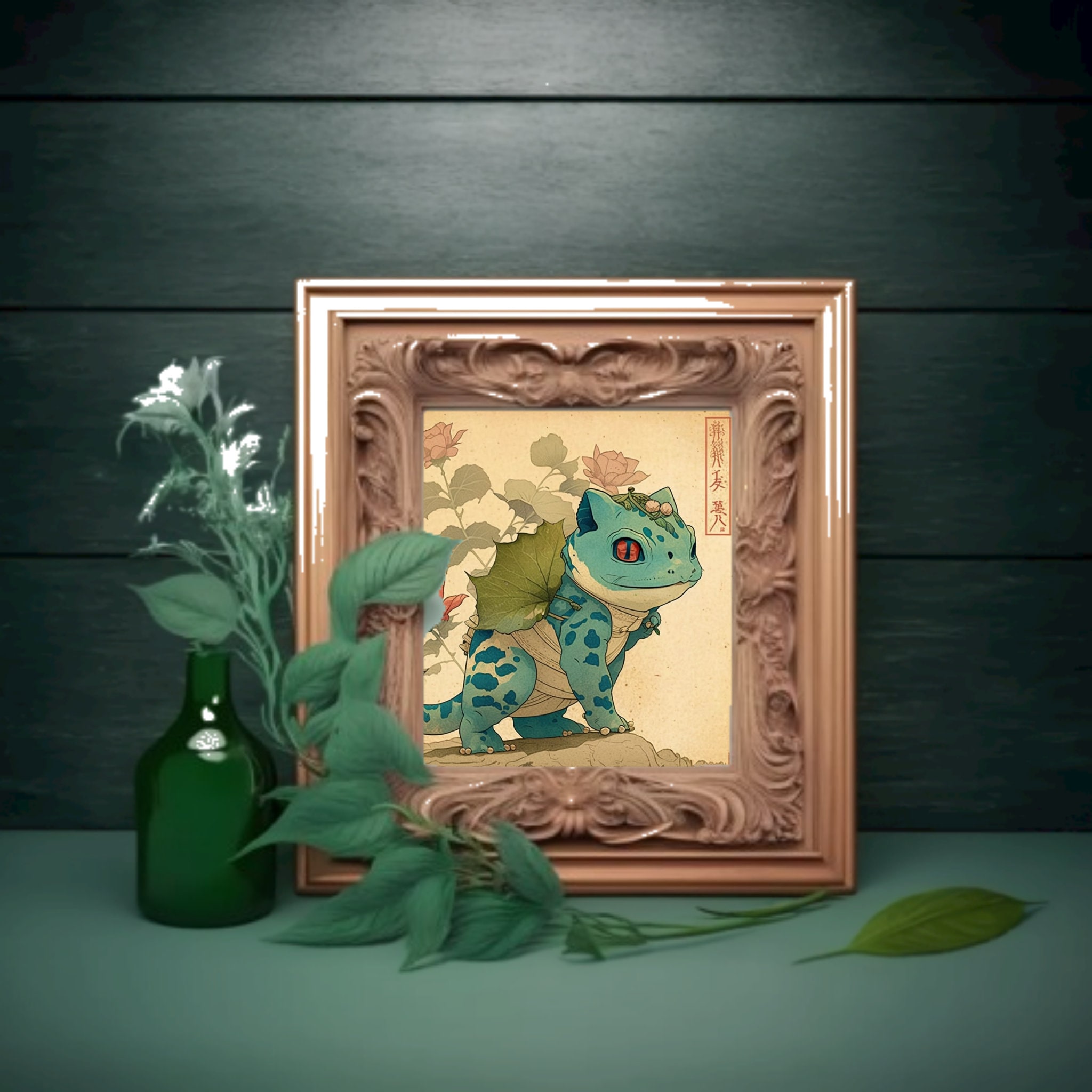 Pokemon Prints Set of 12 Ukiyo-e Style Pikachu Charmander Bulbasaur ...