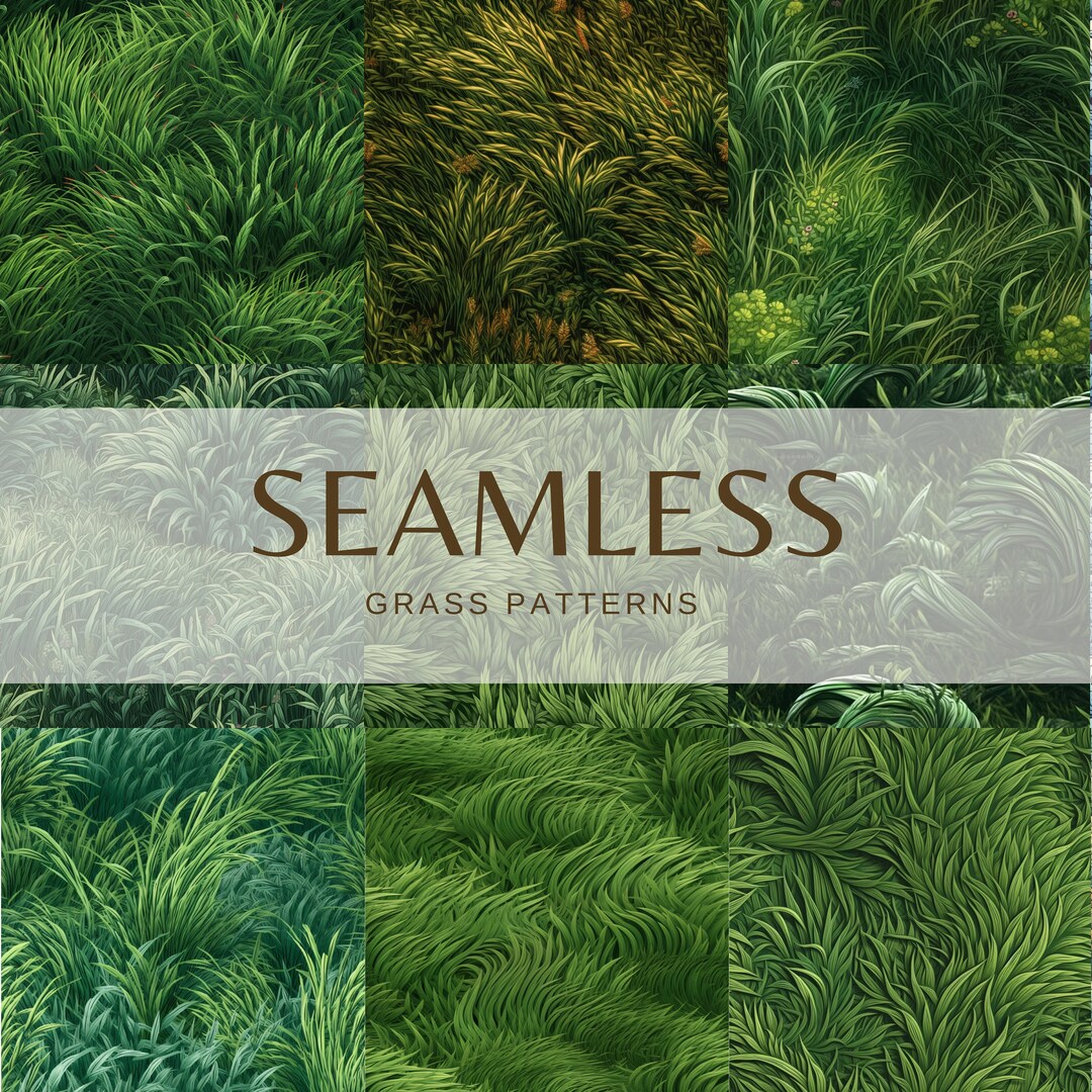 Realistic Grass Digital Paper - SEAMLESS - Grass Patterns - 12 Designs ...