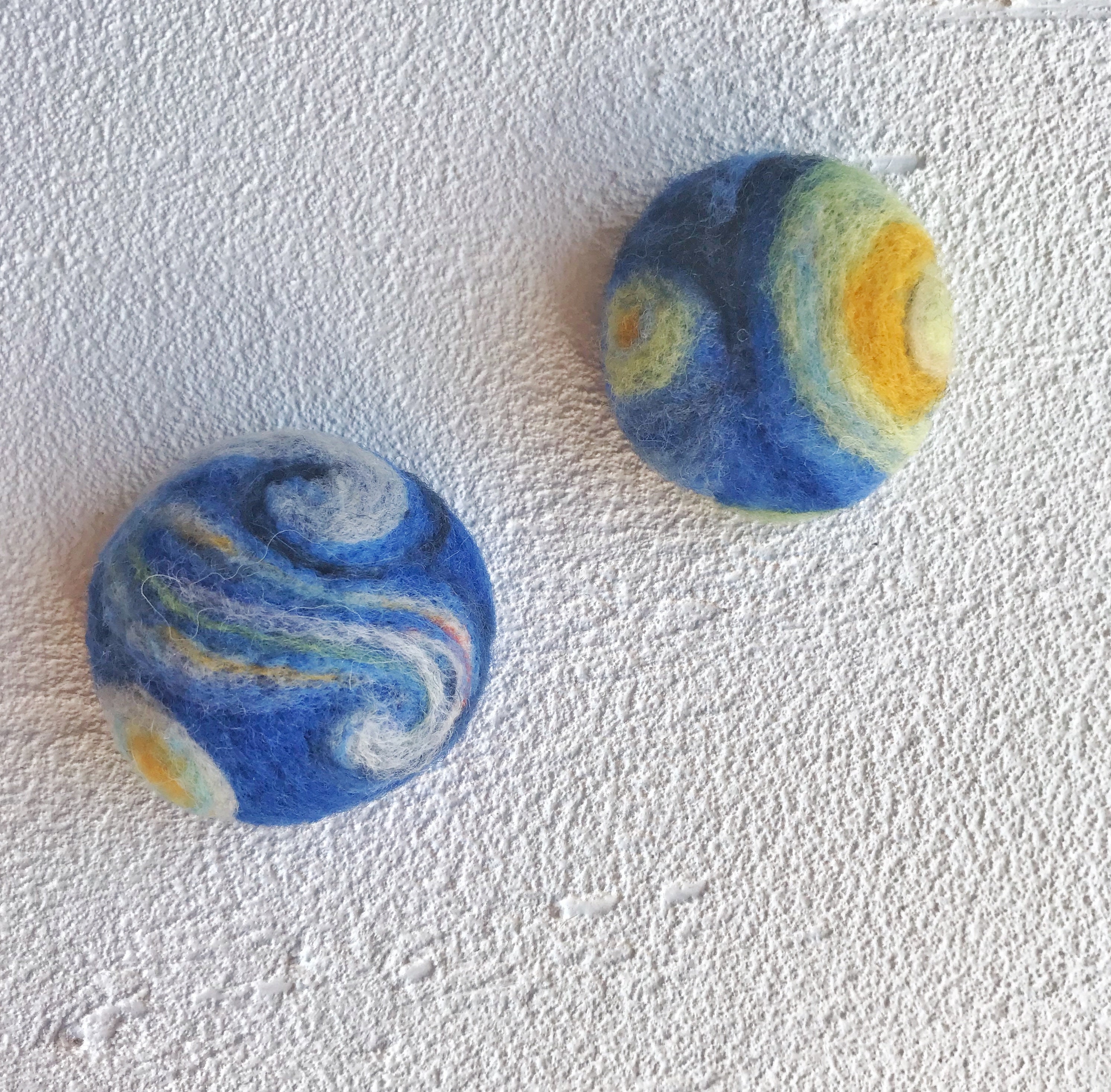 Felt Brooch Needle Felted Inspired by Van Gogh’s Painting Starry Night ...