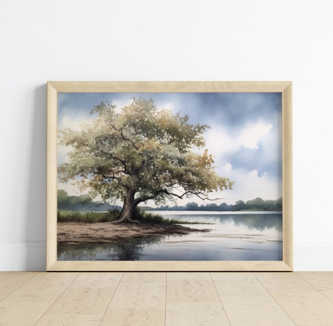 Watercolortree by River Printable Wall Art, Riverside Print Digital ...