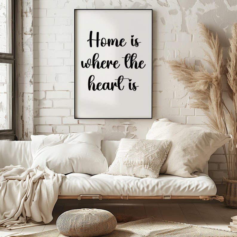 Home is Where the Heart is - Printable Art, New Home Gift, Last Minute ...