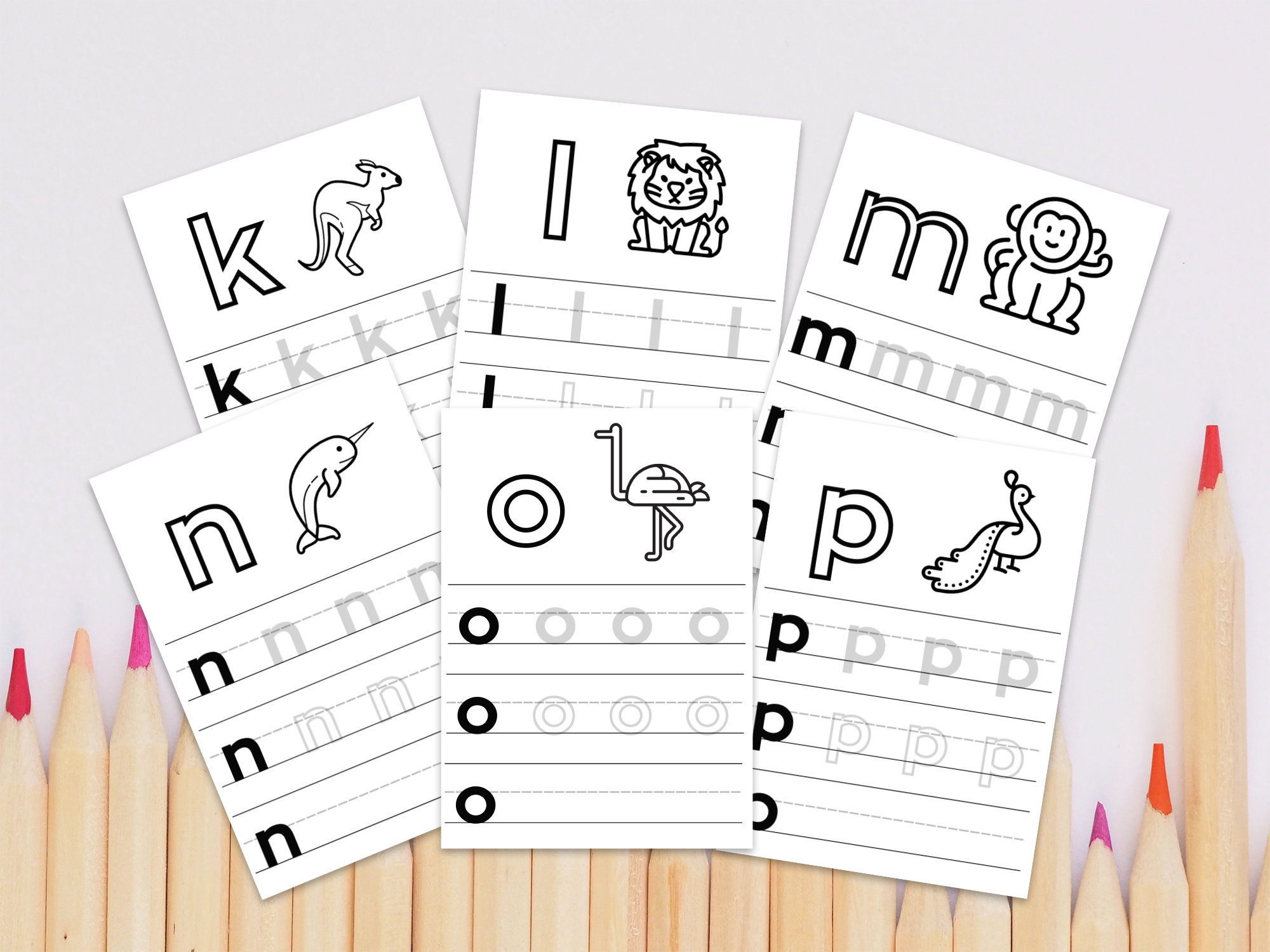 Simple Printable Alphabet Tracing Worksheets A-Z Picture Coloring Name ...