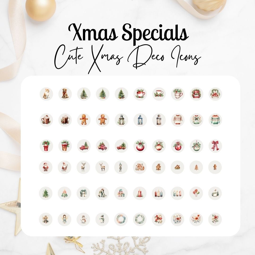 200+ Festive Christmas Themed Mac PC Desktop Folder Icon Pack Bundle ...