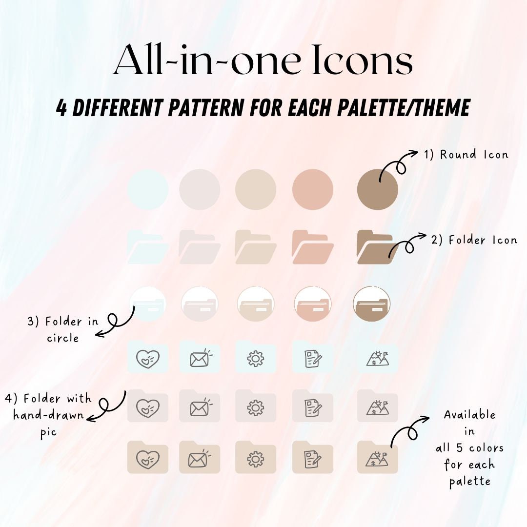 1000 Mac Desktop Folder Icon Pack Bundle Desktop Icons Desktop ...