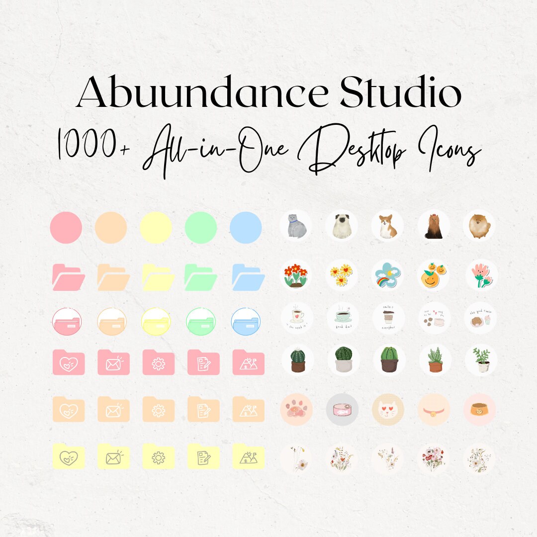 1000 Mac Desktop Folder Icon Pack Bundle Desktop Icons Desktop - Etsy