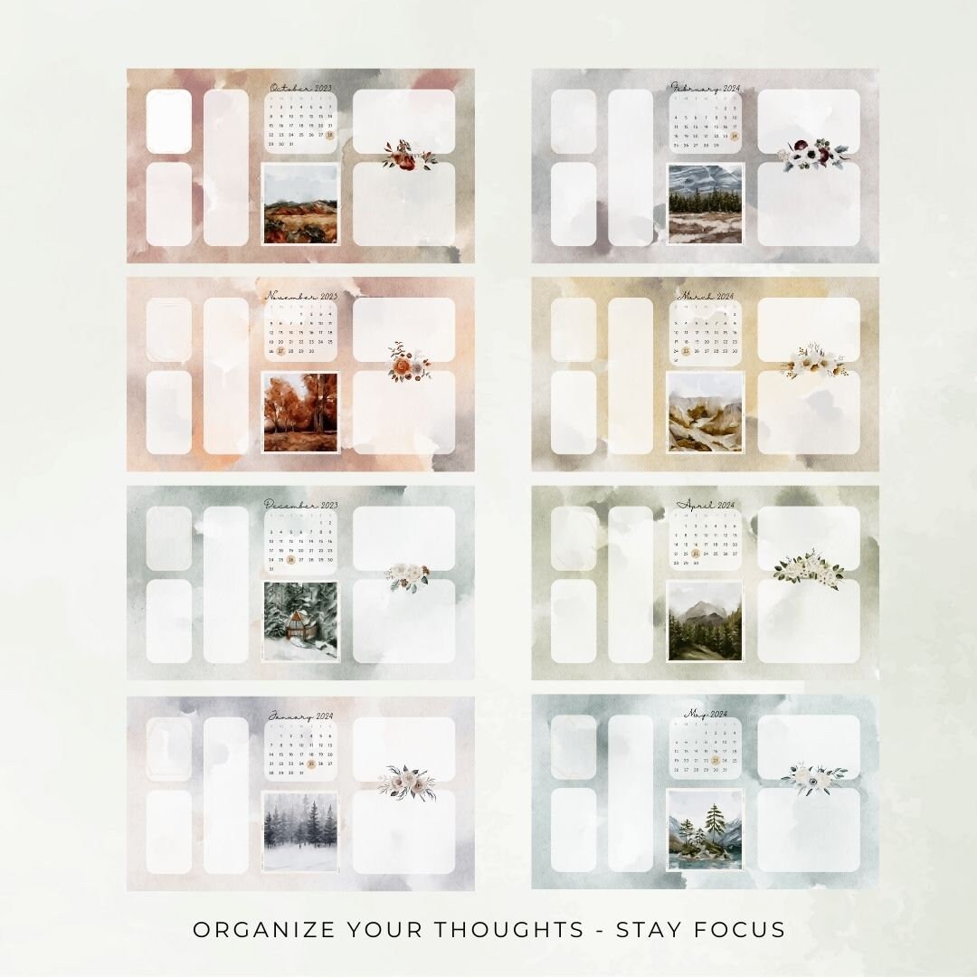 Seasons 2024-2025 Desktop Organizer Wallpaper Folder Icon Set Mac PC ...