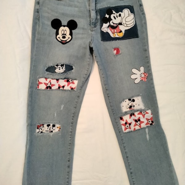 Mickey Mouse Jeans Women - Etsy