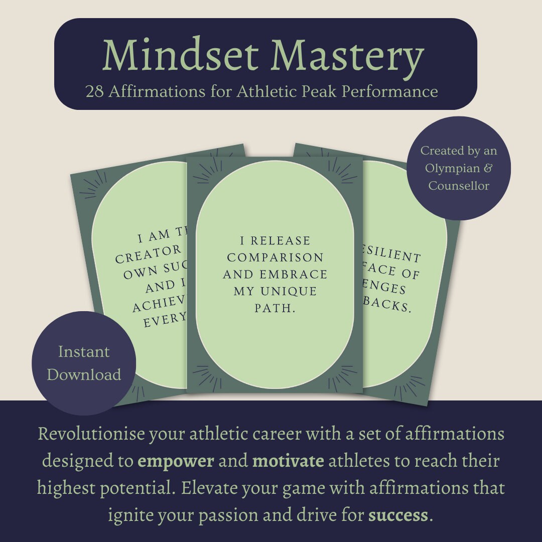 Mindset Mastery: 28 Affirmations for Athletic Peak Performance. Green ...