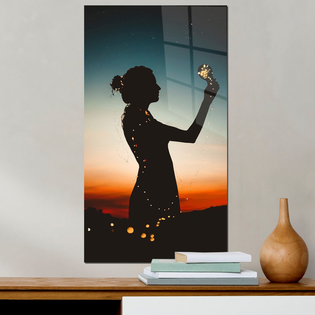 Woman Silhouette Desing Wall Art, Plexi Print, Valentine's Day Gift ...