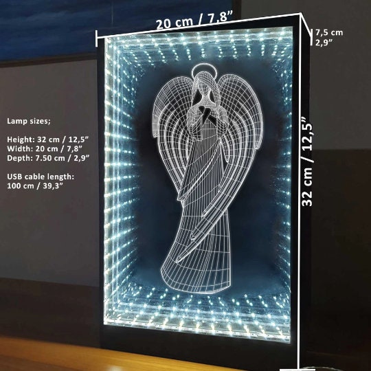 Angel Lamp, Customizable Night Light, İnfinity Angel Night Light ...