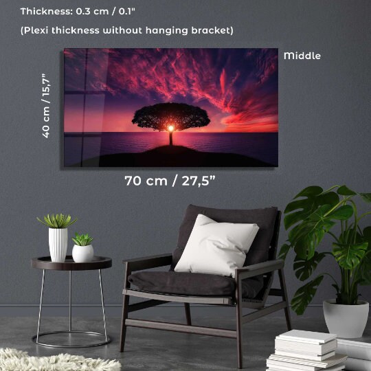 Plexi Glass Wall Art Multi Sizes Wall Art Purple Sunset Desing Nature Themed T Ideas