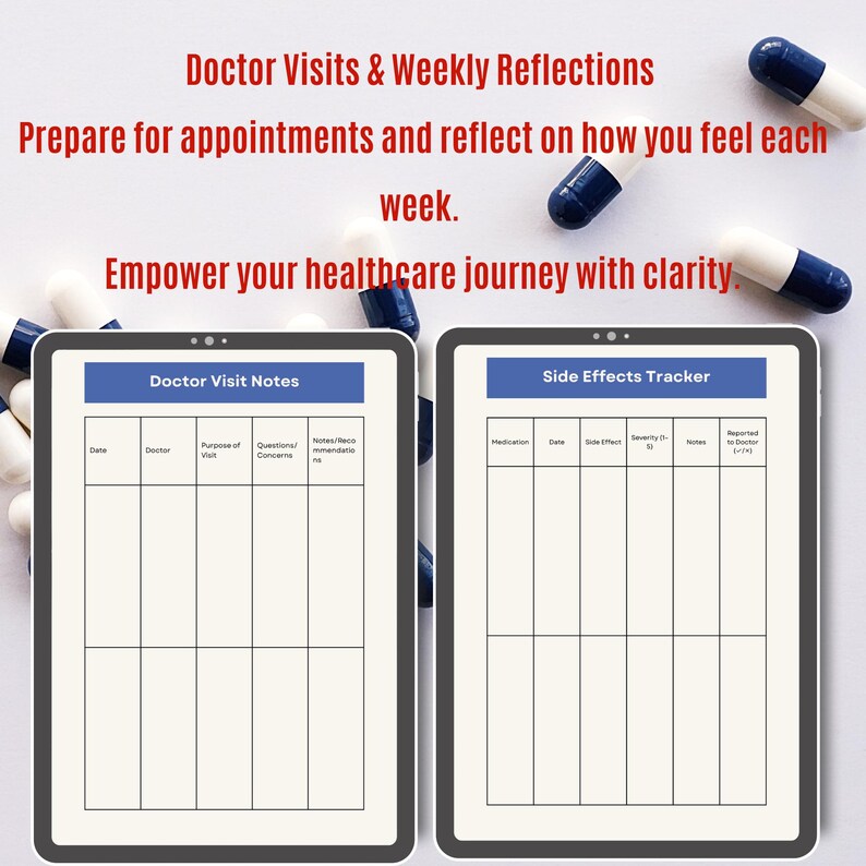 Printable Medication Tracker Planner | Medicine Log | Daily Pill ...