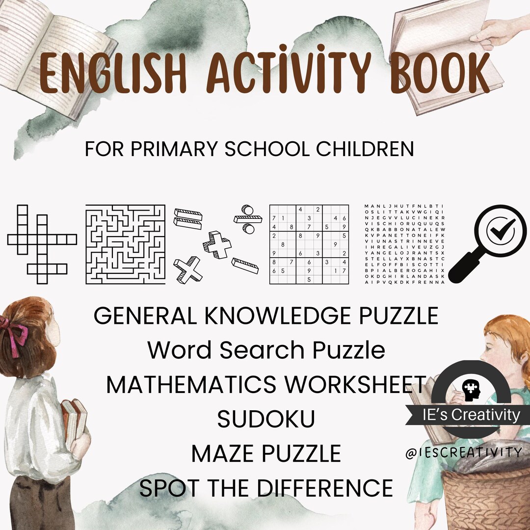 Kids Puzzle Book: Crosswords, Word Search, Sudoku, Mazes - 479 Pages - Etsy