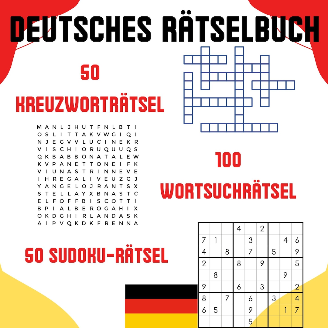 German Puzzle Magazine: Crosswords, Sudoku, Trivia (PDF Download) - Etsy