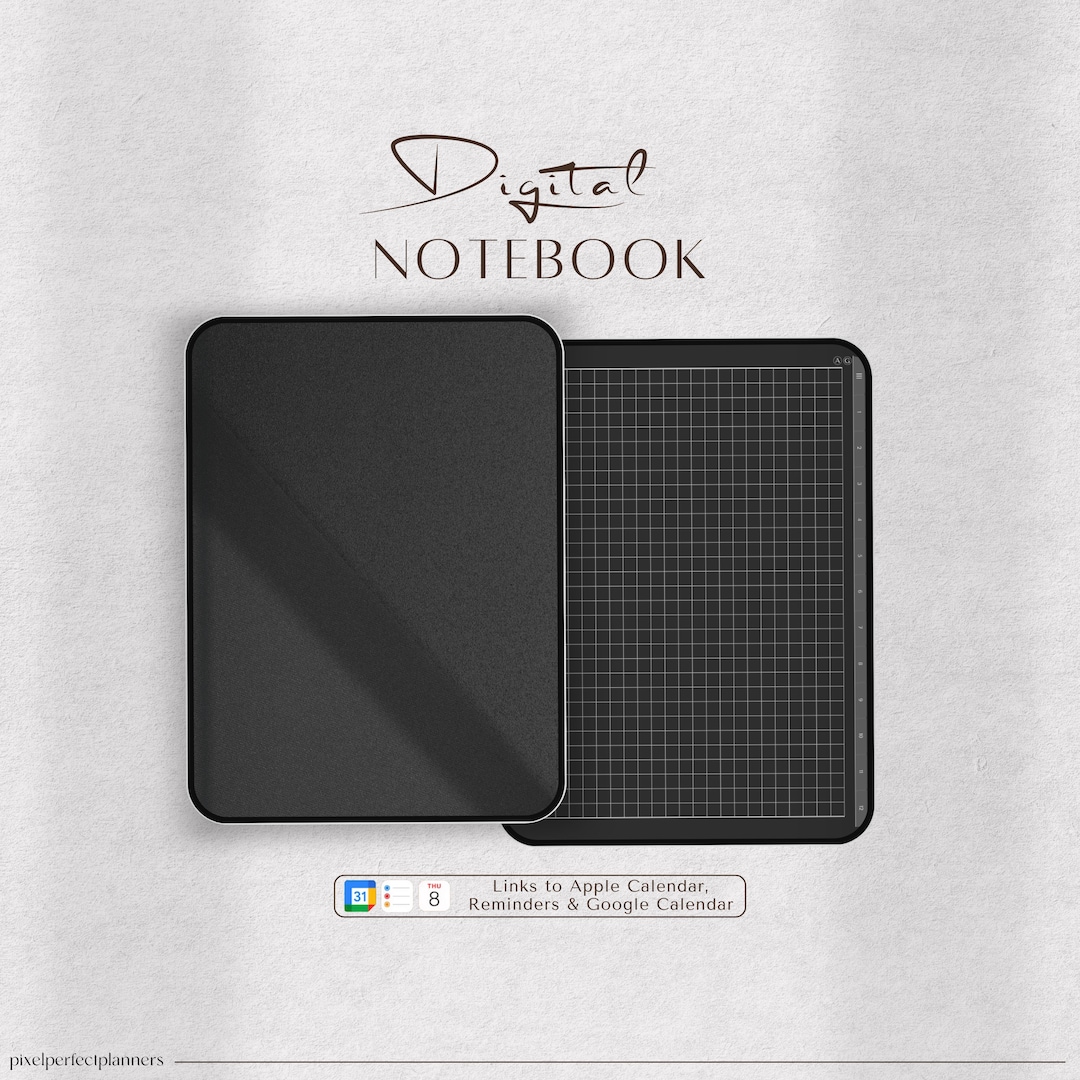 Dark Mode Digital Notebook: Goodnotes & Notability Templates (PDF) - Etsy